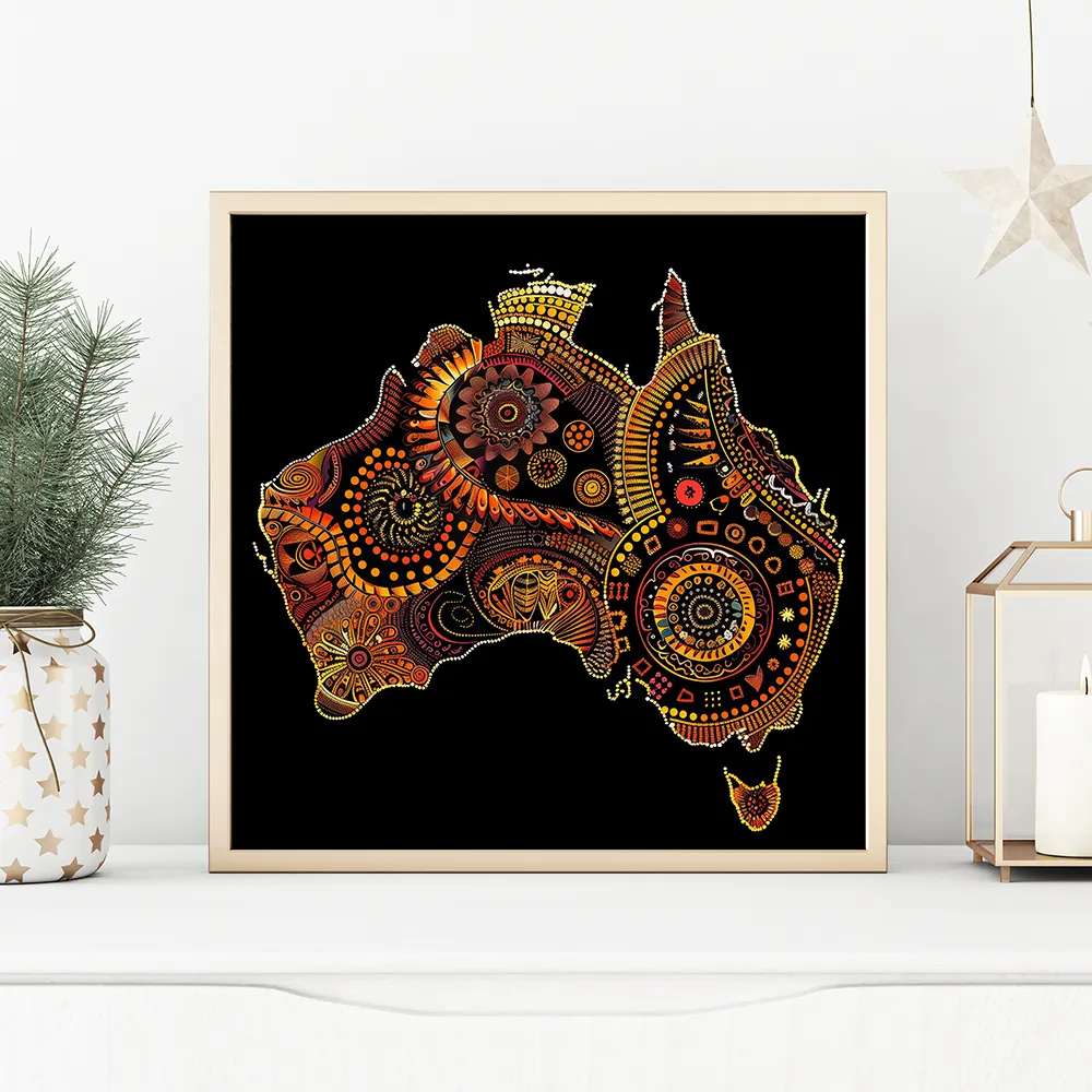 Aboriginal Framed Magnetic Art Prints, Aboriginal Harmony | VeeArt