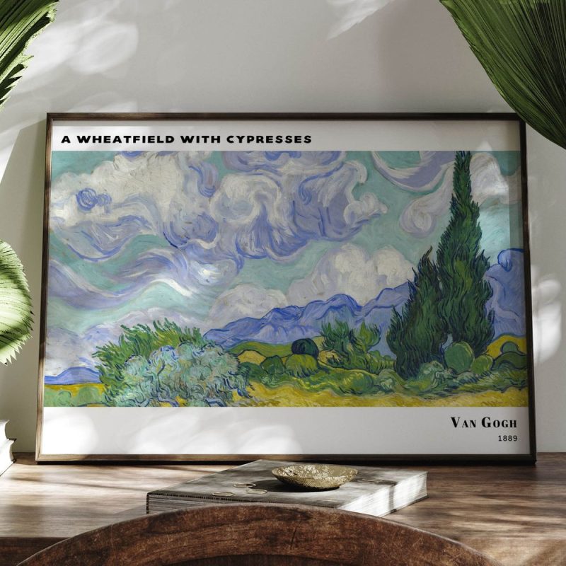 A Wheatfield with Cypresses by Van Gogh : VeeArt