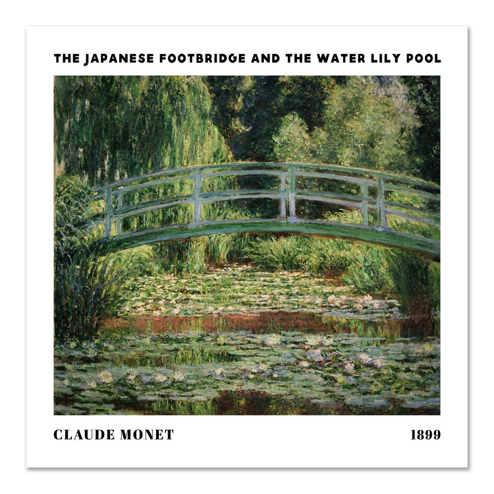 The Japanese Footbridge and the Water Lily Pool by Claude Monet : VeeArt